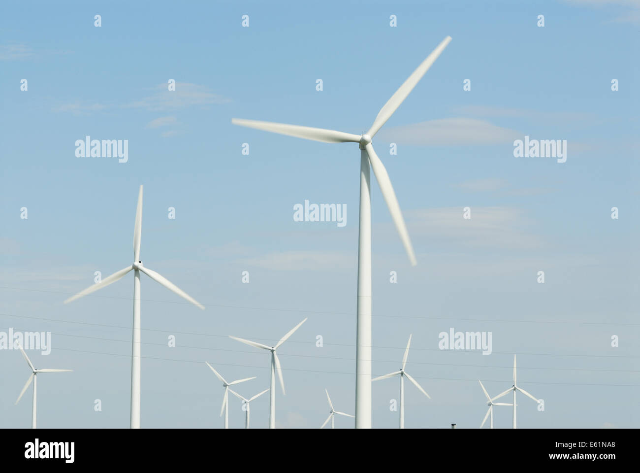 wind generators or turbines at an industrial wind power plant, Spain ...