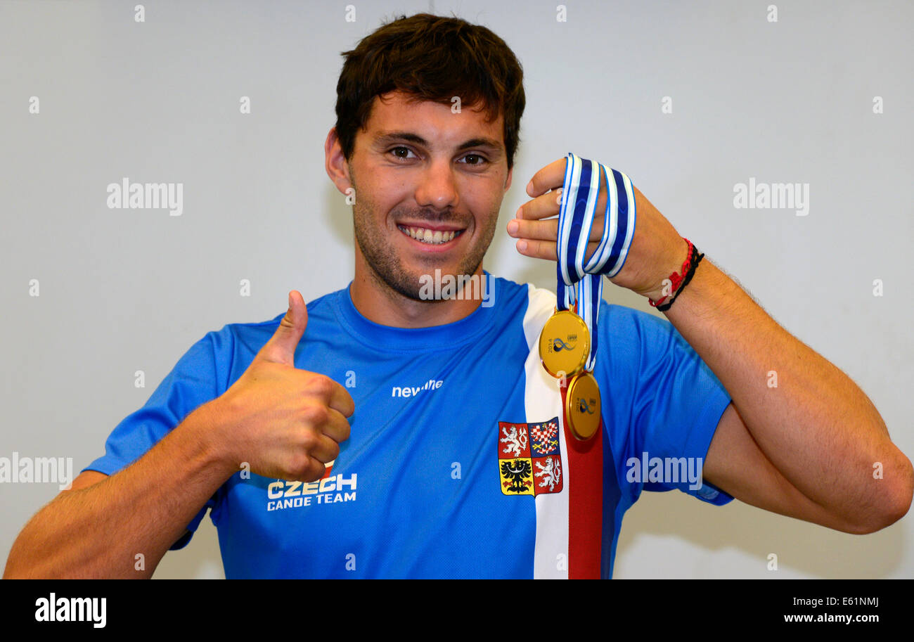 Prague, Czech Republic. 11th Aug, 2014. Czech canoeist Josef Dostal ...