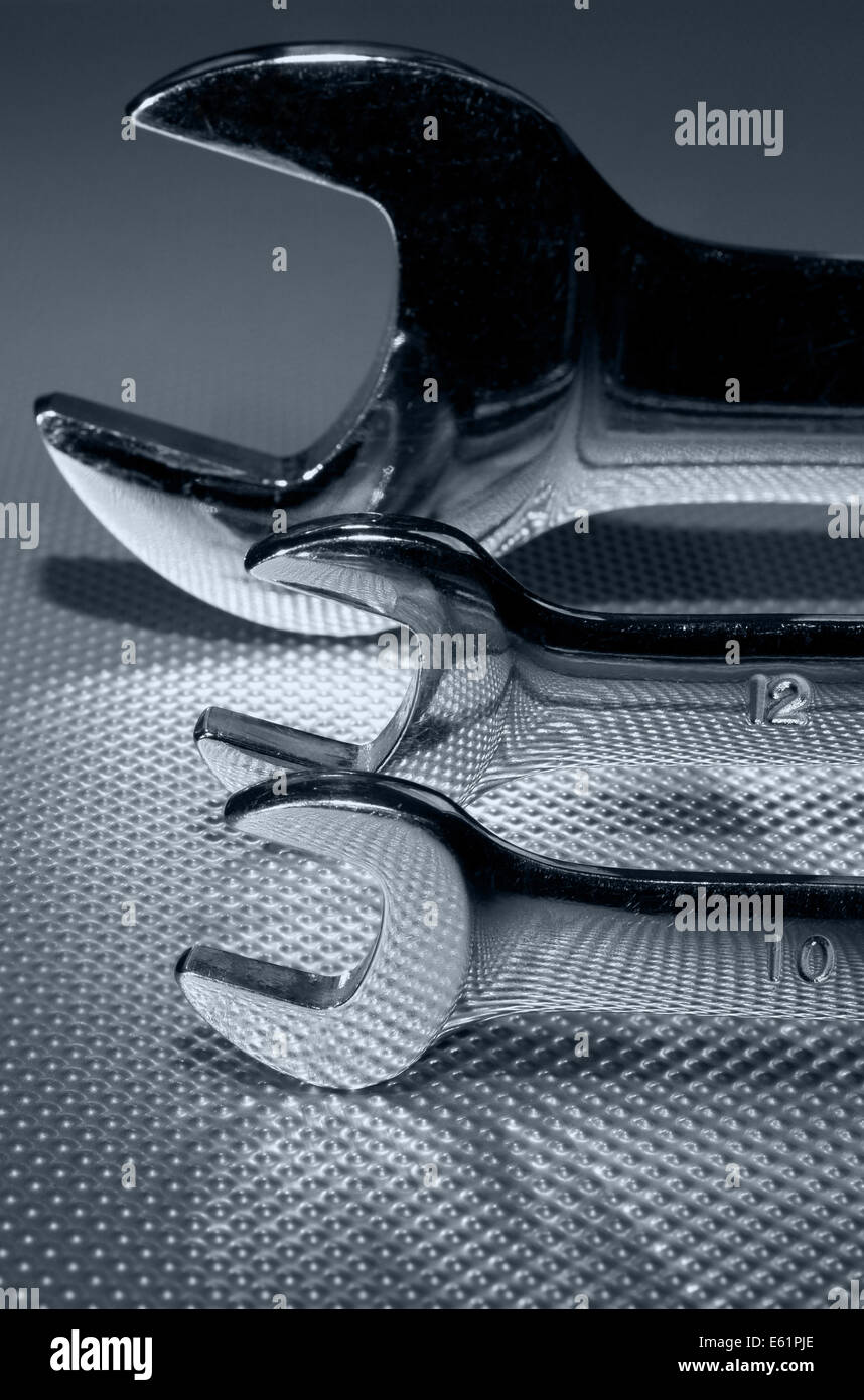 Wrenches or Spanners an abstract engineering concept Stock Photo - Alamy