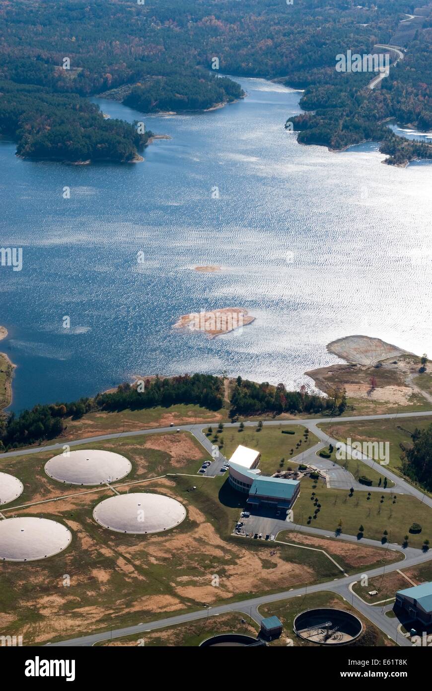Municipal wastewater treatment plant facility hi-res stock photography ...