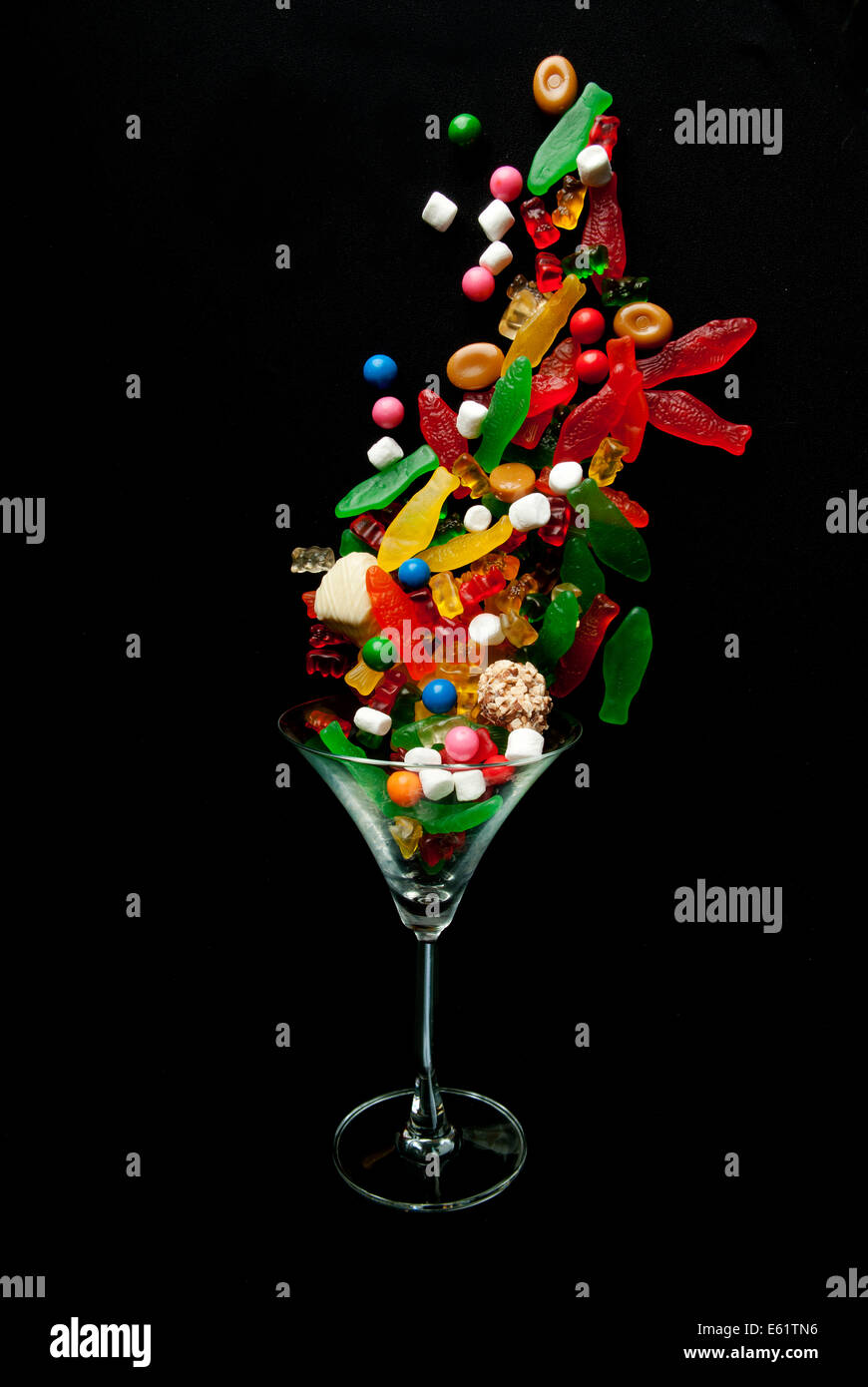 Glass full of sweets Stock Photo - Alamy