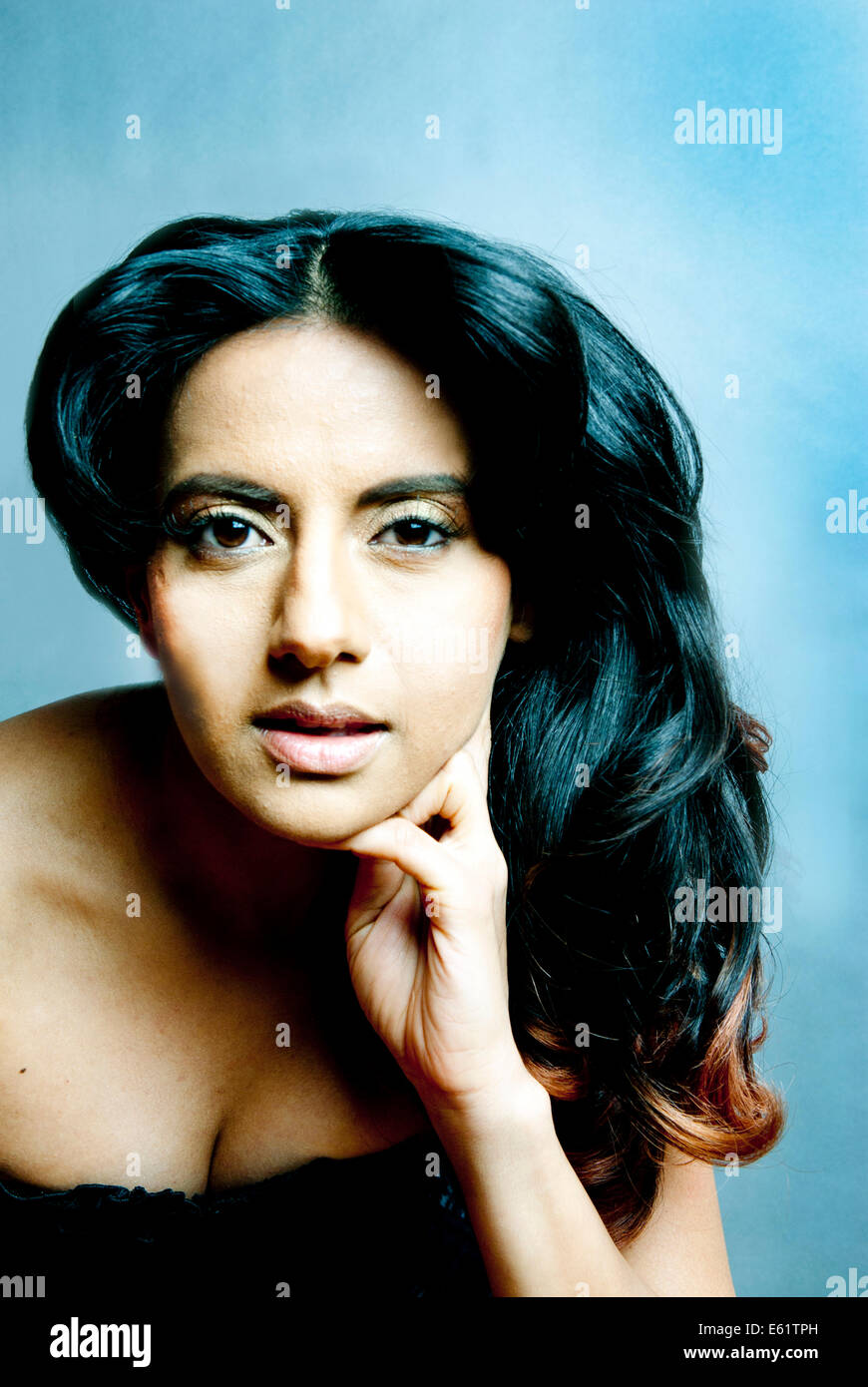 Studio shot of woman Stock Photo - Alamy