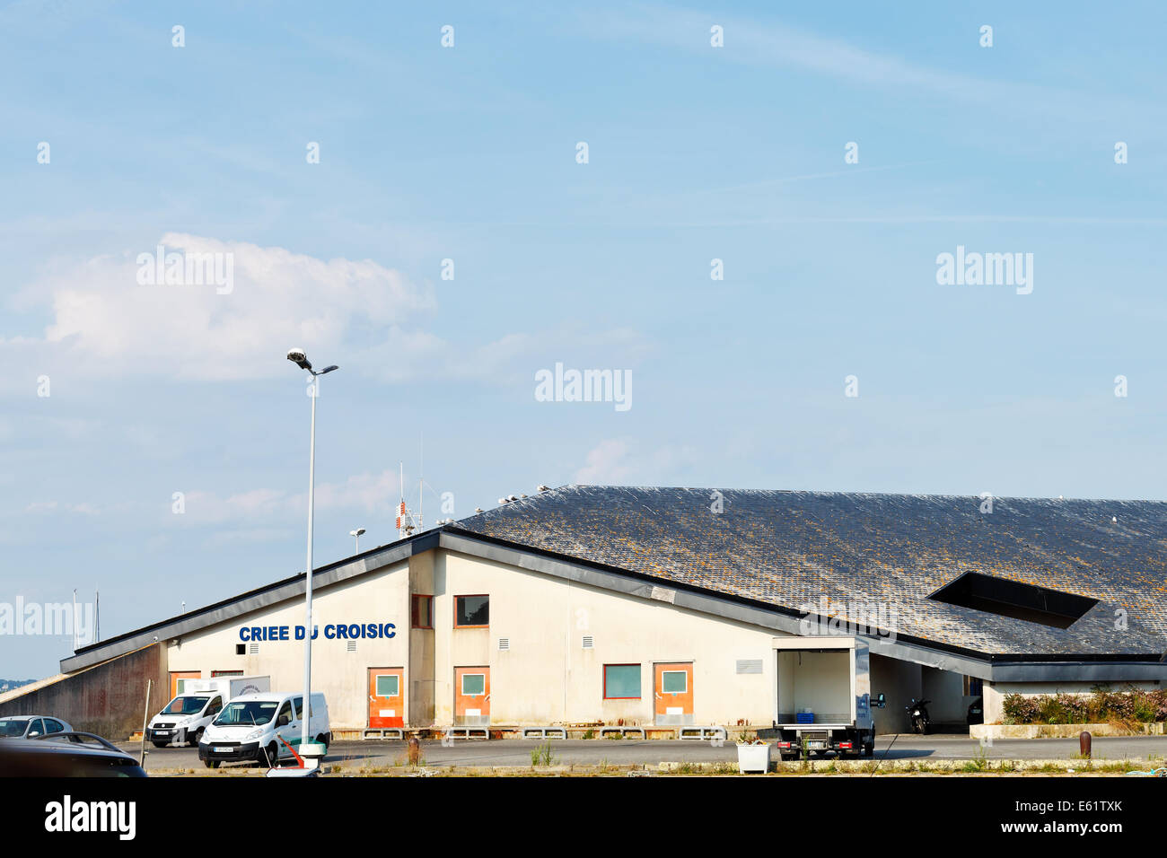 LE CROISIC, FRANCE - JULY 26, 2014: building of fish auction Criee du ...