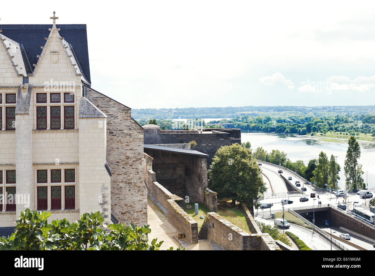 ANGERS, FRANCE - JULY 28, 2014: view of bridge Pont de la Basse-Chaine ...