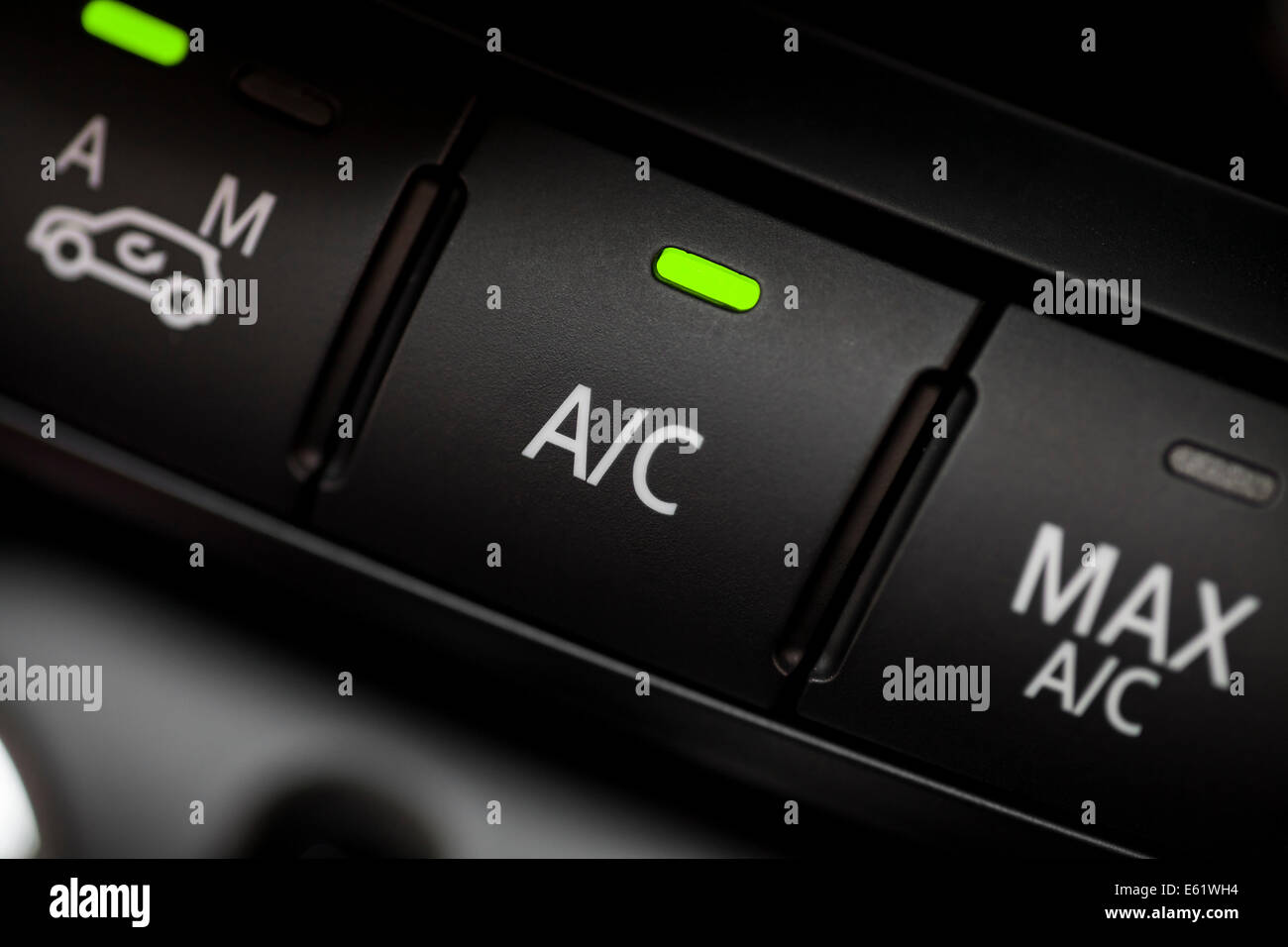 Color detail with the air conditioning button inside a car Stock Photo ...
