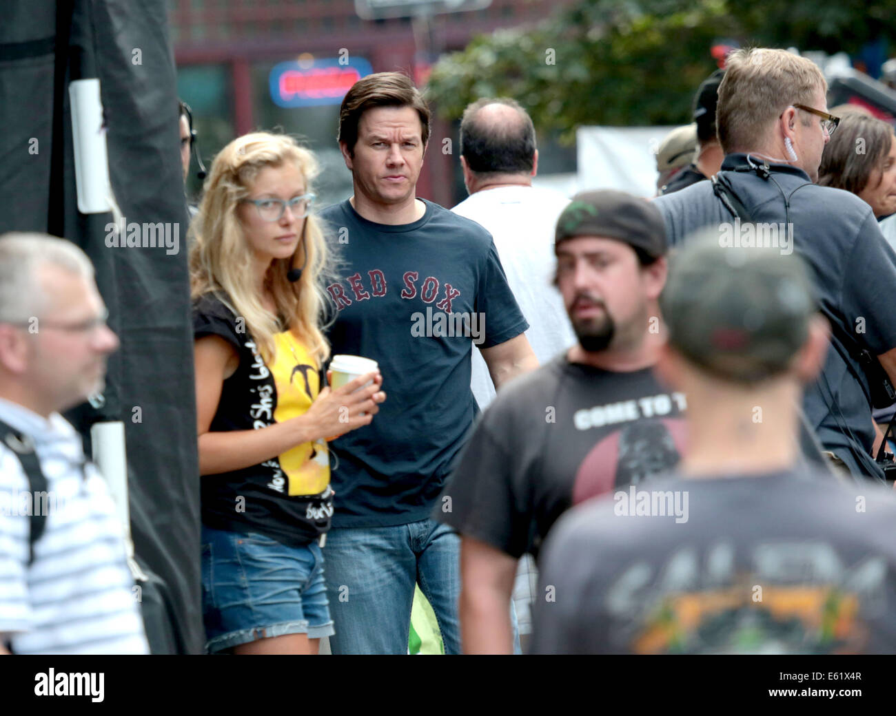 Boston, Massachusetts, USA. 11th Aug, 2014. Actor Mark Wahlberg is seen ...