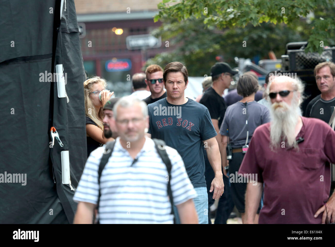 Boston, Massachusetts, USA. 11th Aug, 2014. Actor Mark Wahlberg is seen ...