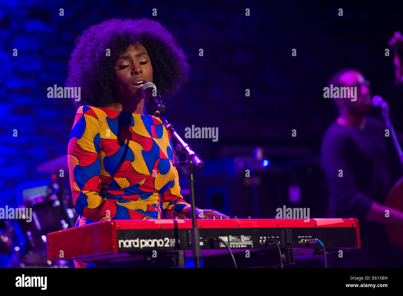 Laura Mvula singer songwriter performing on stage at Brecon Jazz ...