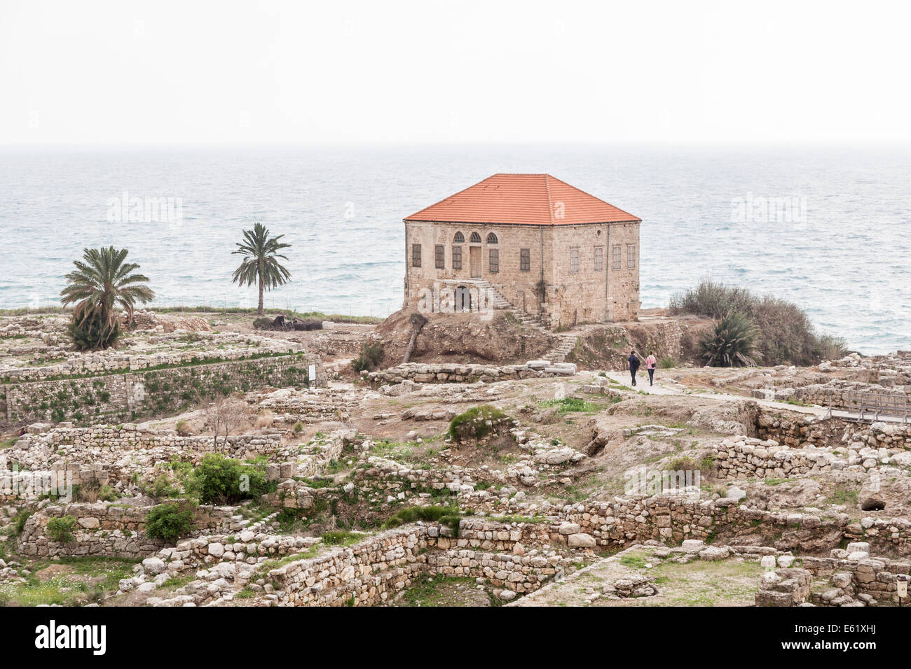 Traditional Lebanese limestone block house overlooking the ...