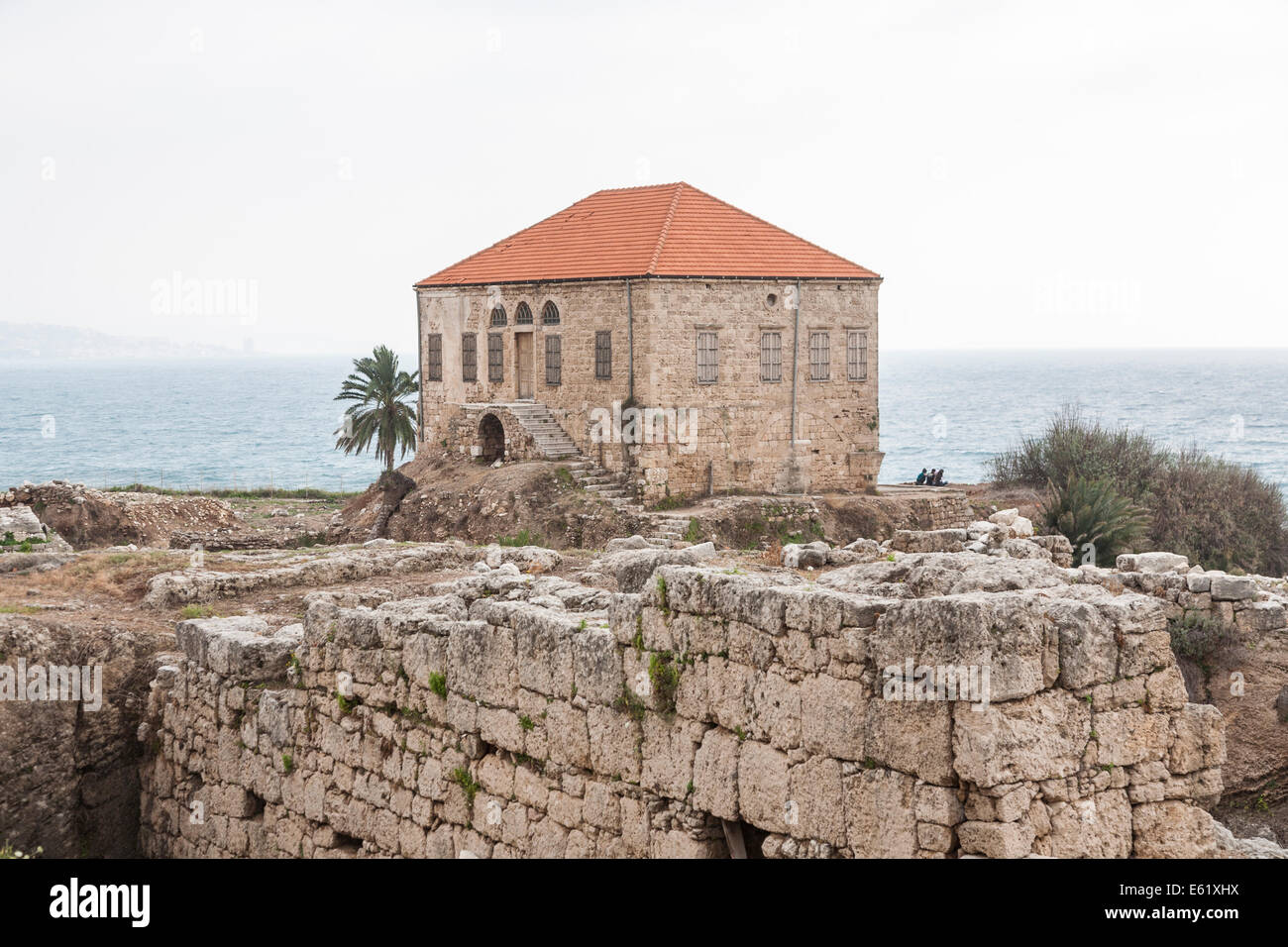 Traditional Lebanese limestone block house overlooking the ...