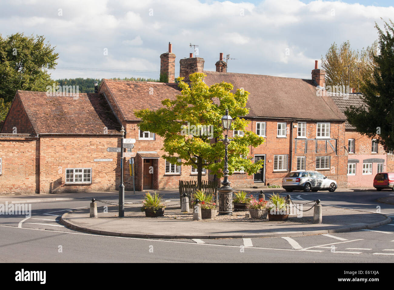 Roundabout in Church Street in the village centre of Great Bedwyn ...