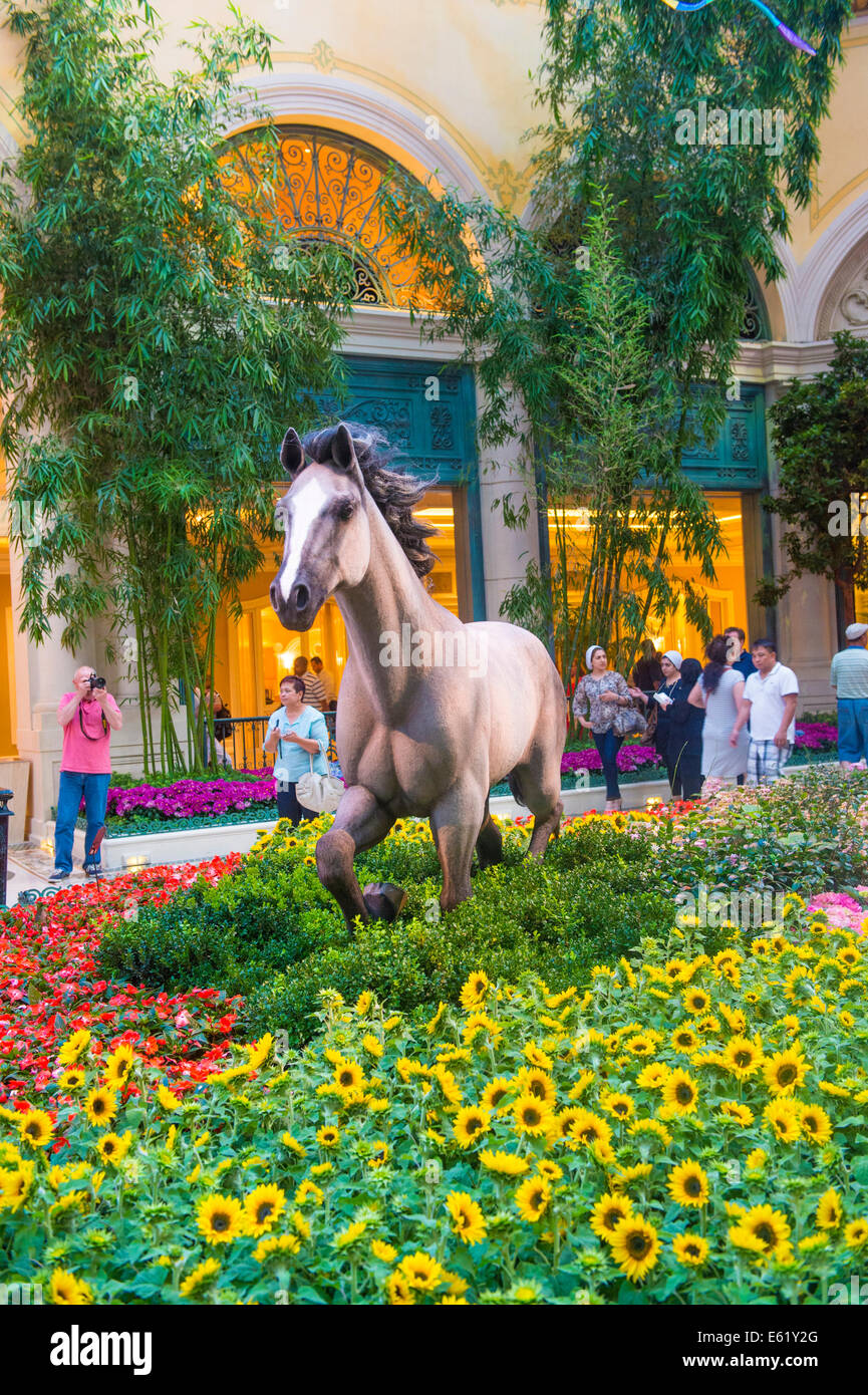 Summer season in Bellagio Hotel Conservatory & Botanical Gardens in Las Vegas Stock Photo - Alamy