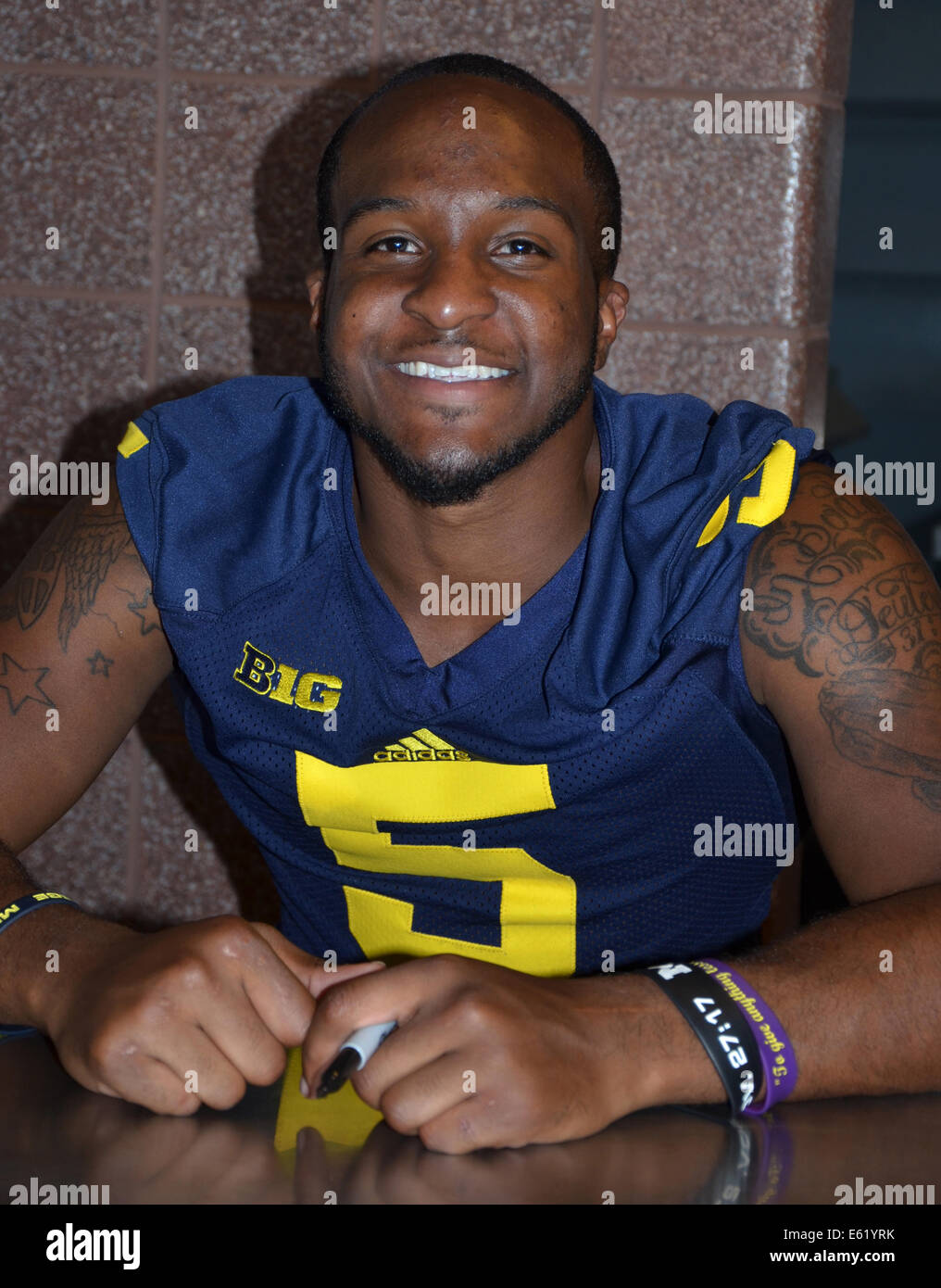 ANN ARBOR, MI - AUGUST 10: University of Michigan football player ...