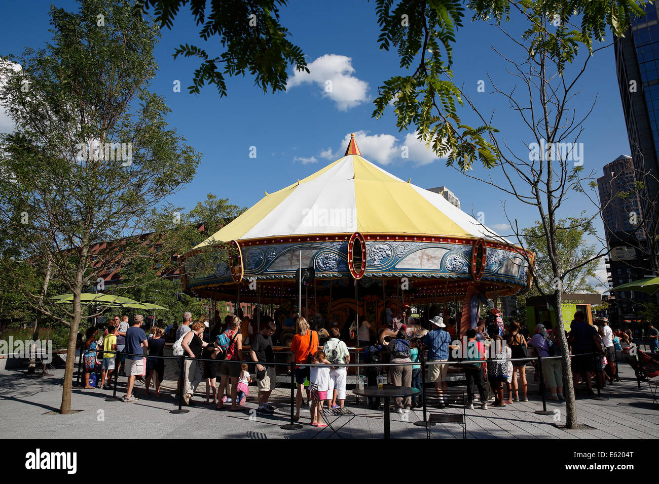 Carousel on the Rose Kennedy Greenway, Boston, Massachusetts, USA Stock ...