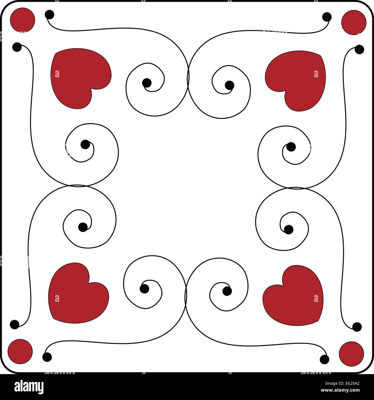 Black curly border hi-res stock photography and images - Alamy