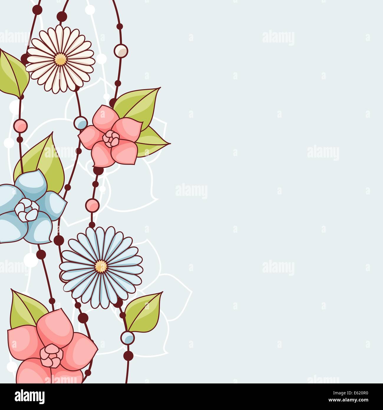 Invitation card with flowers Stock Photo - Alamy