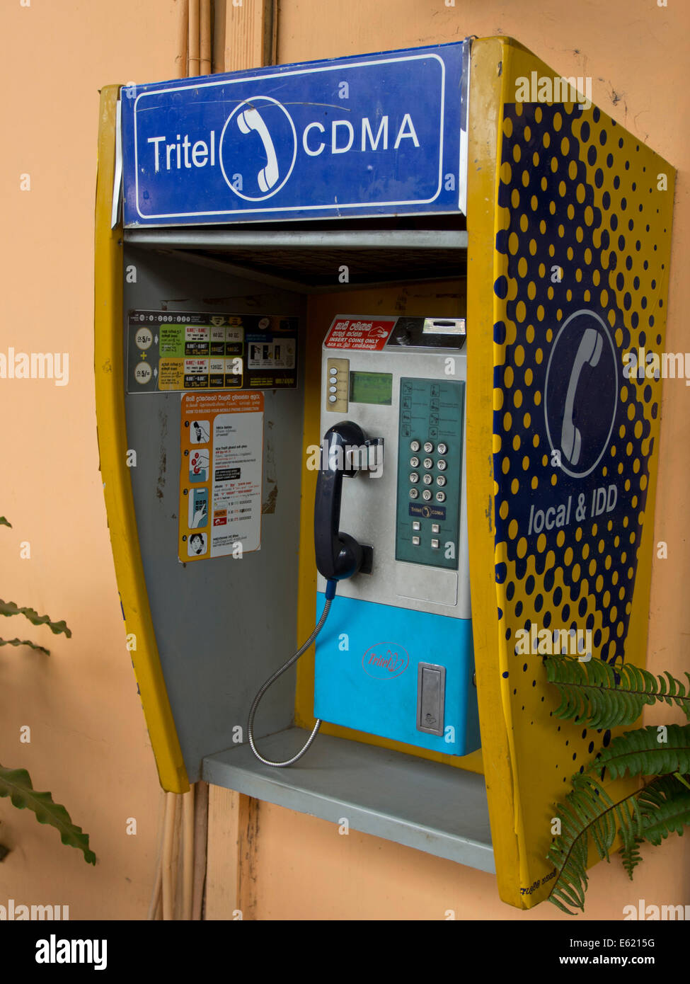 Telephone booth near Kandy railway station, Sri Lanka Stock Photo - Alamy