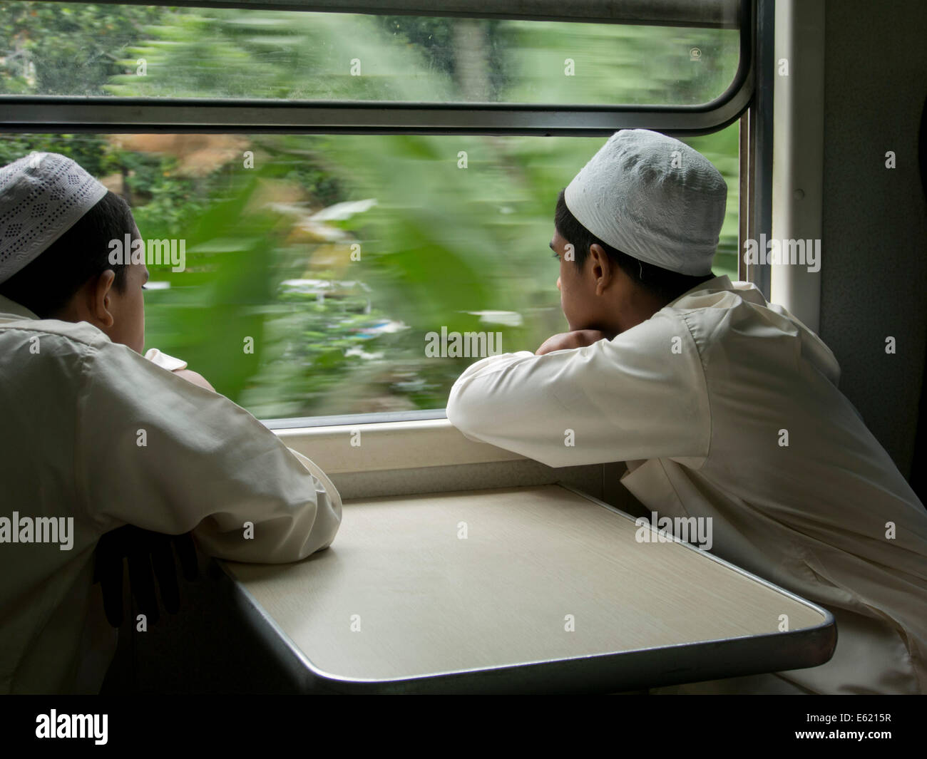 Muslim young men in the train journey from Kandy to Ella, in the ...