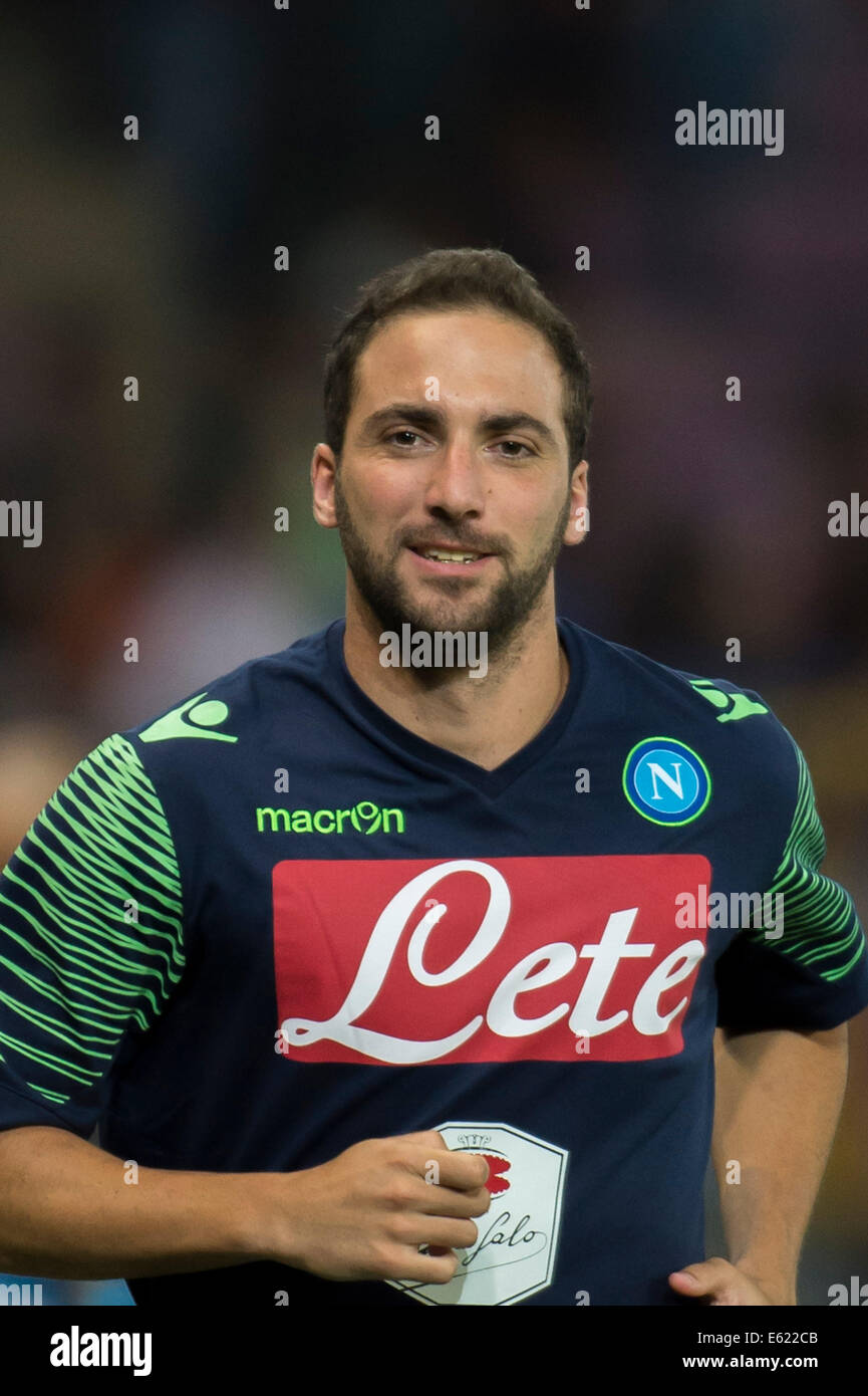 Geneva, Switzerland. 6th Aug, 2014. Gonzalo Higuain (Napoli) Football ...
