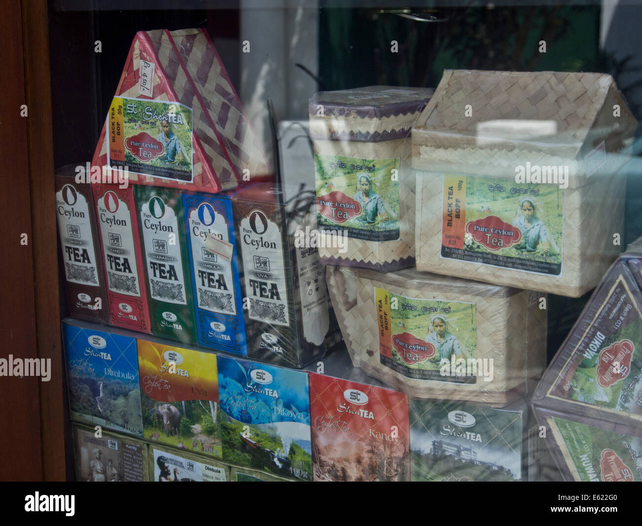 Tea shop in t old town in the Fort area in the historical city of Galle ...