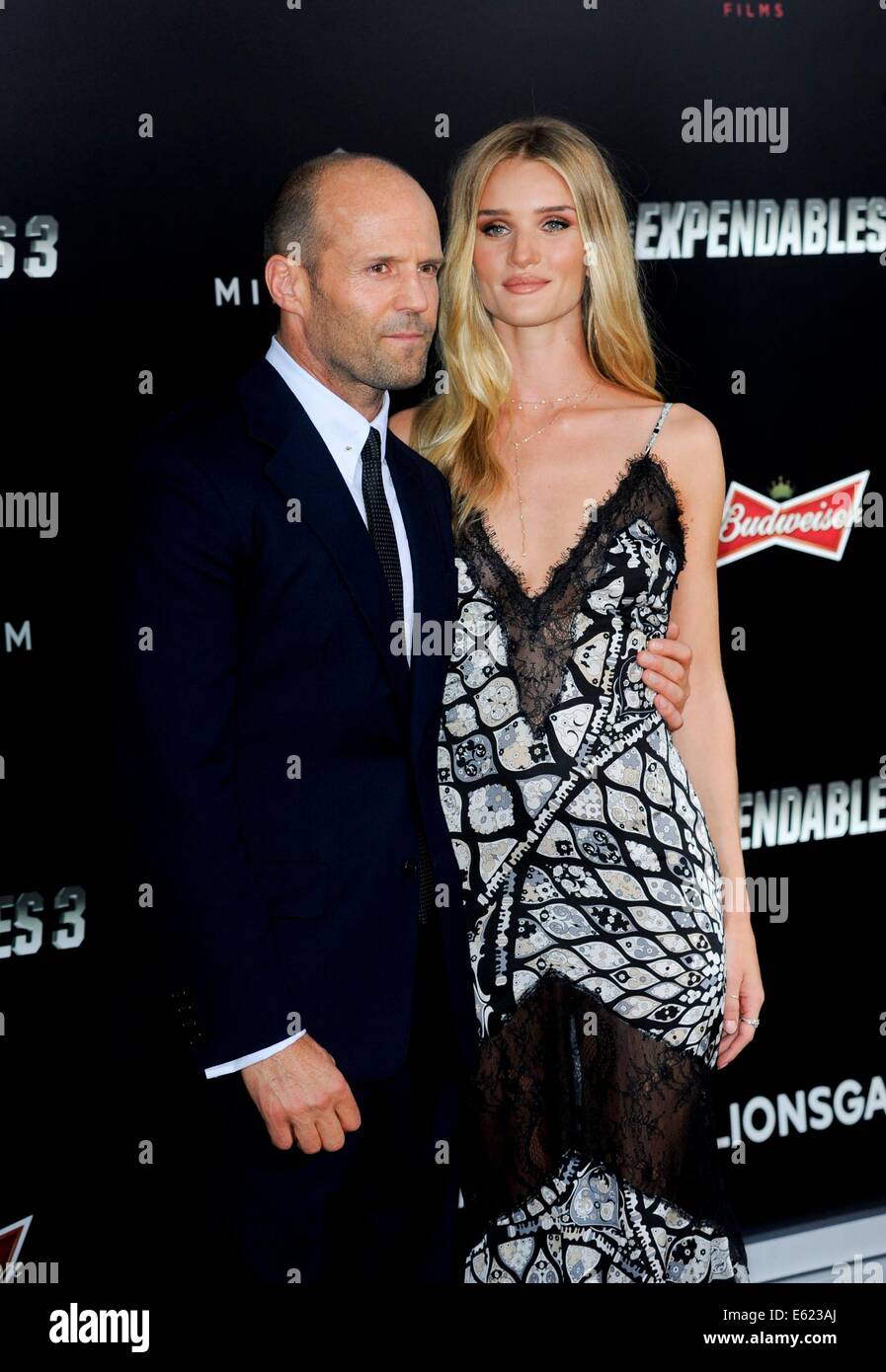 Los Angeles, CA, USA. 11th Aug, 2014. Jason Statham, Rosie Huntington ...