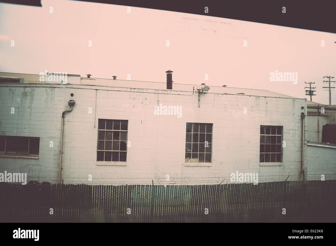 A couple run down abandoned buildings in Oakland on the other side of ...