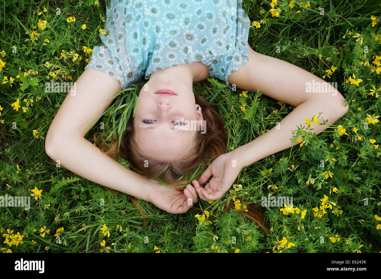 Teen Girl Lying In Field High Resolution Stock Photography and Images ...