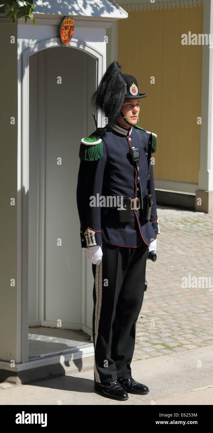 Royal Palace Guard, Oslo Stock Photo - Alamy
