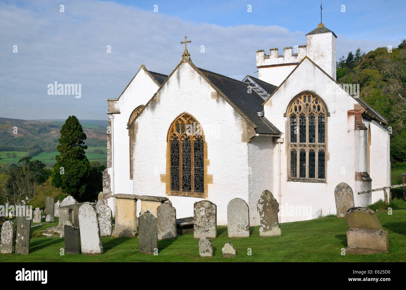 15th-century Church of All Saints, with a 14th-century tower, Selworthy ...