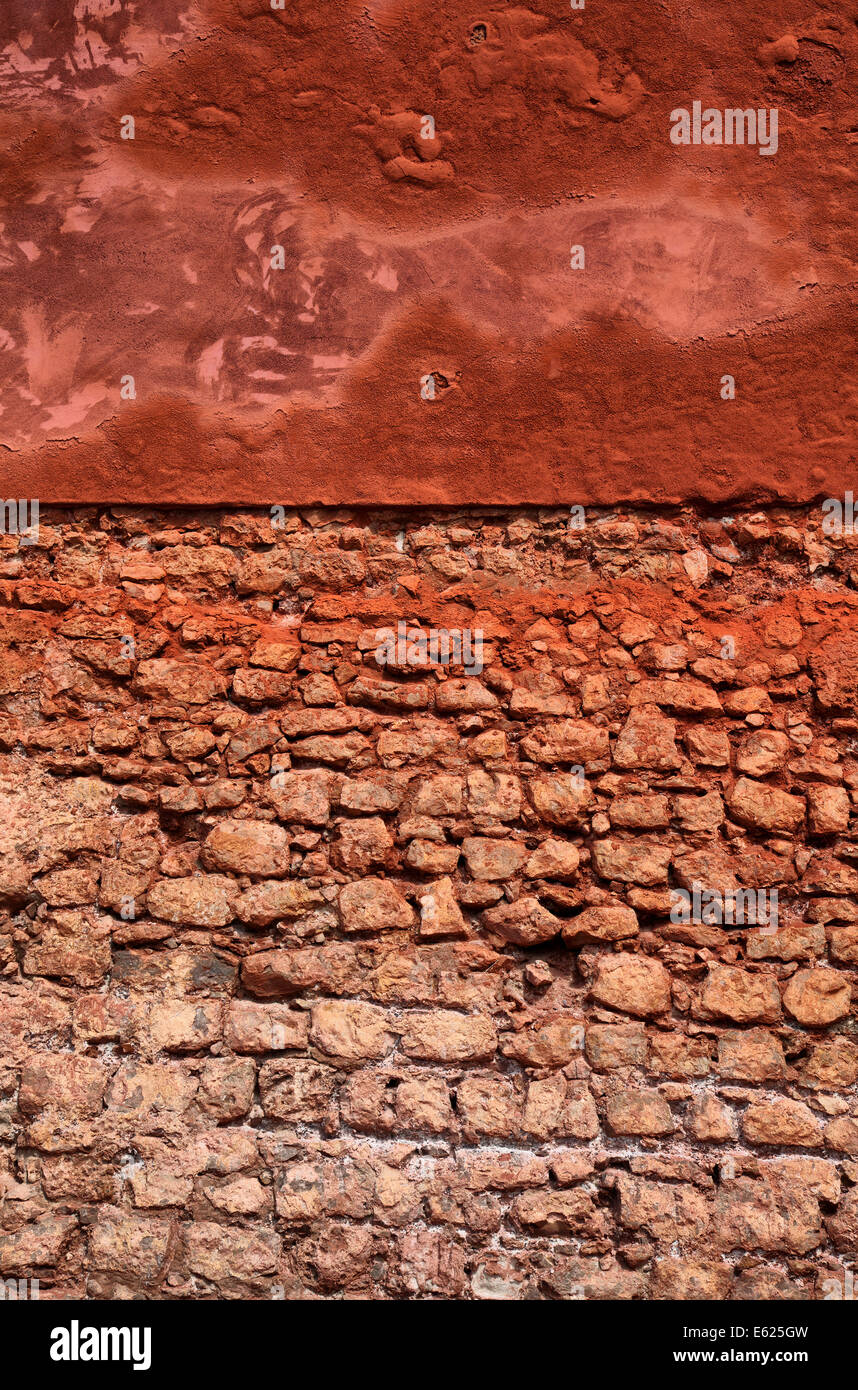 Red Rocky Wall Stock Photo - Alamy