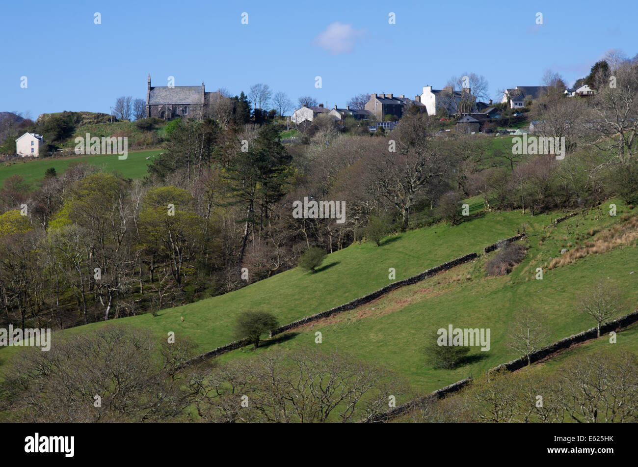 St Michael's Church. Llan Ffestiniog, Snowdonia, Gwynedd Stock Photo ...