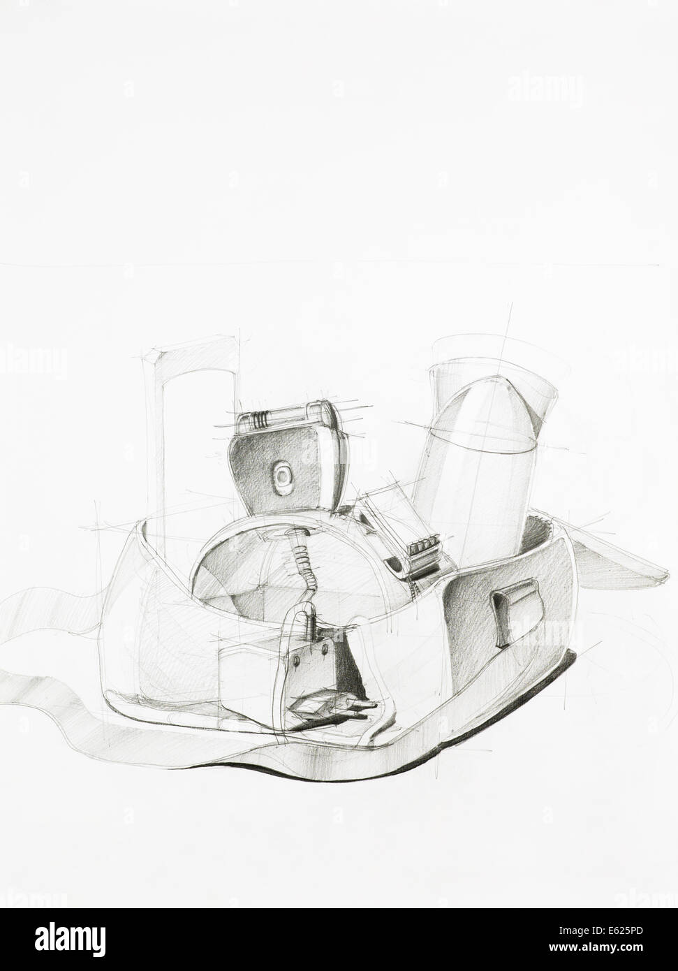 Hand study pencil drawing Cut Out Stock Images & Pictures - Alamy