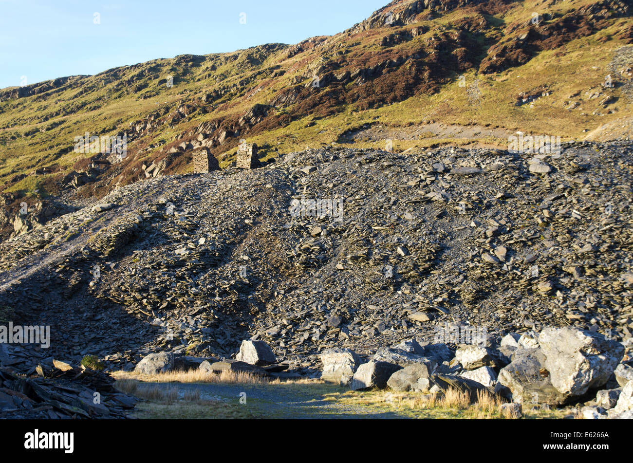 Cwmorthin Slate Quarry, Tanygrisiau, Snowdonia, Gwynedd, North Wales ...