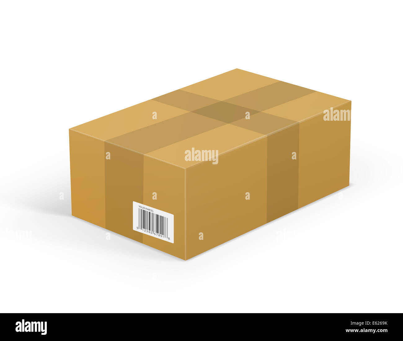 Corrugated cardboard box package isolated on white background Stock ...