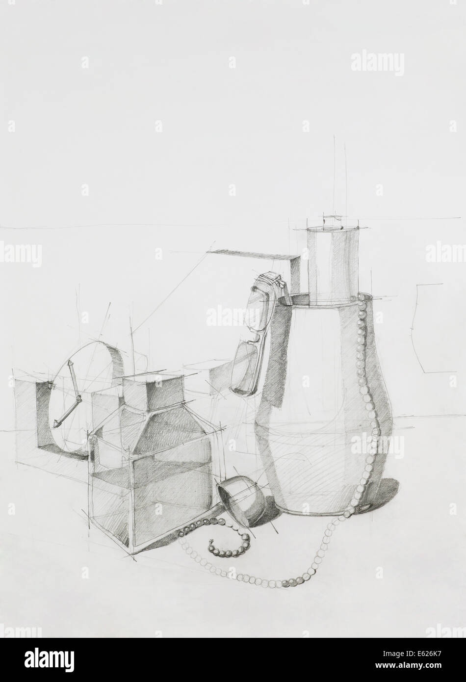 artistic study of composition with objects Stock Photo - Alamy