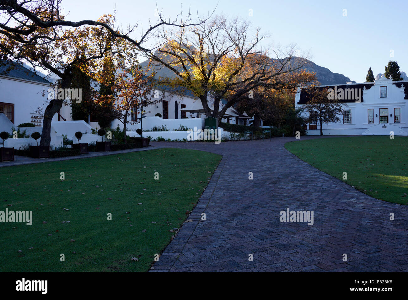 The Lanzerac Hotel on the Lanzerac Estate in the historic town of ...