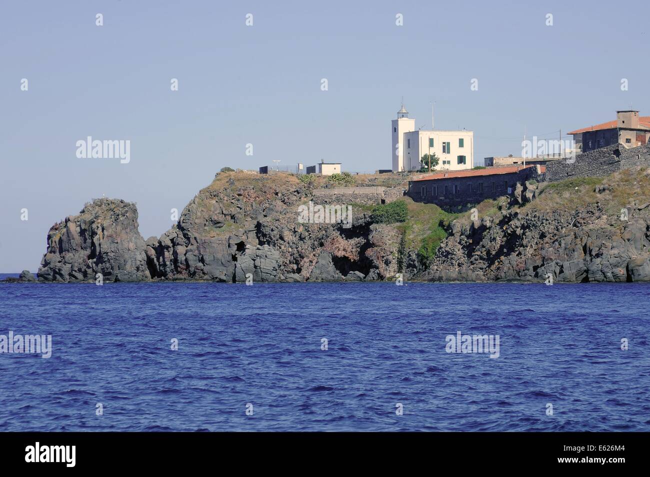 Capraia island (Tuscan Archipelago. Italy), lighthouse of Ferraione ...