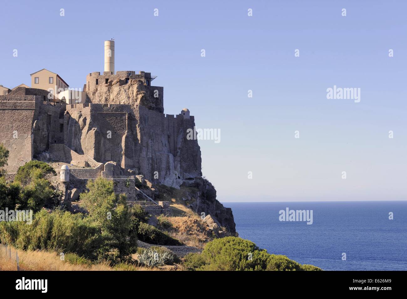 Capraia island (Tuscan Archipelago, Italy), the fortress of San Giorgio ...