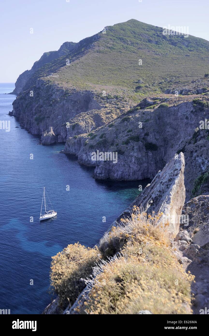 Capraia island (Tuscan Archipelago, Italy), the Zurletto bay Stock ...