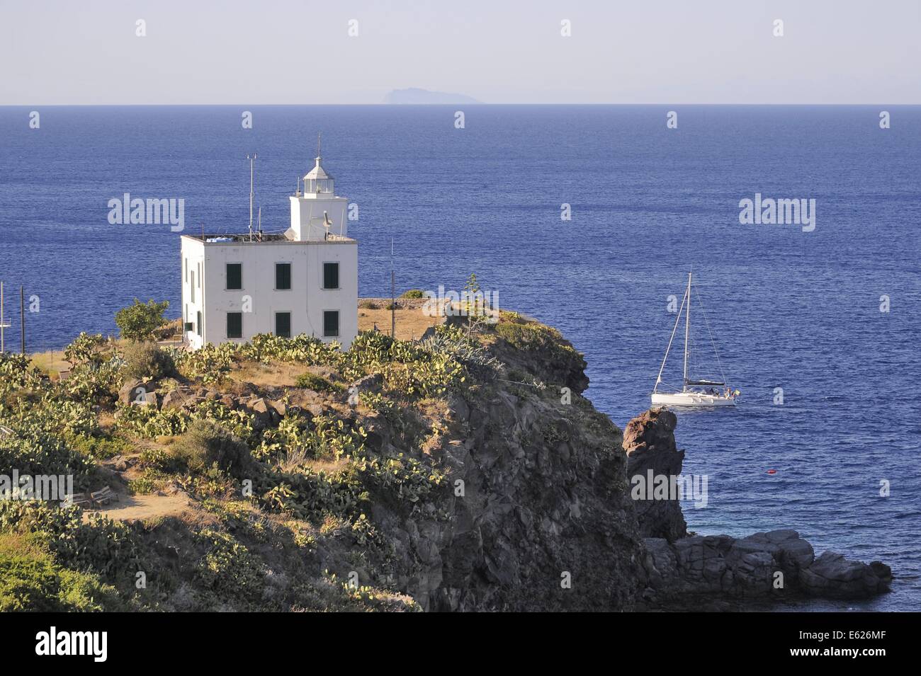 Capraia island (Tuscan Archipelago. Italy), lighthouse of Ferraione ...