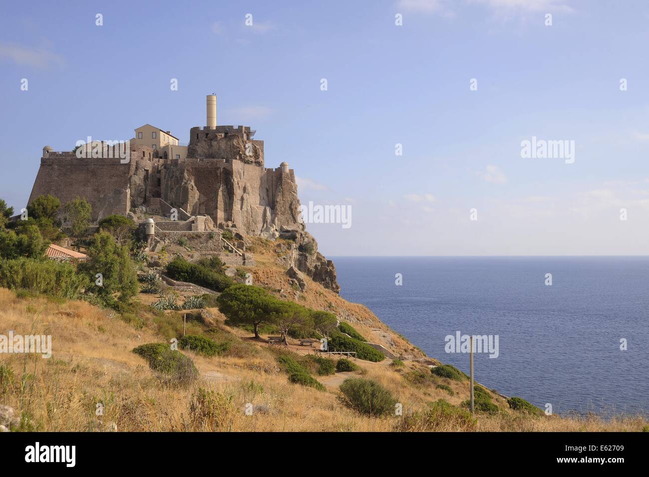Capraia island (Tuscan Archipelago, Italy), the fortress of San Giorgio ...