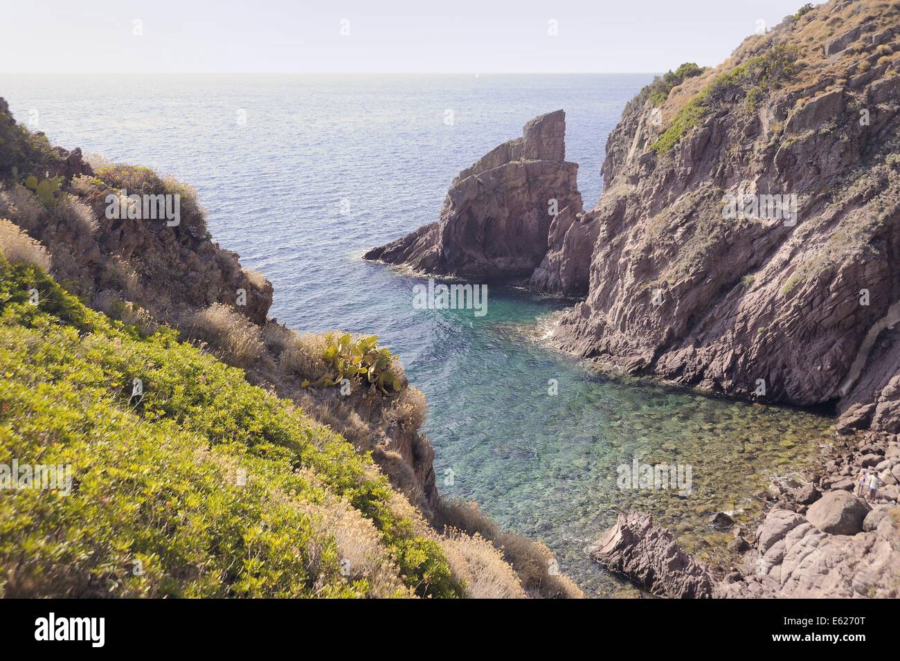 Capraia island (Tuscan Archipelago, Italy), the Zurletto bay Stock ...