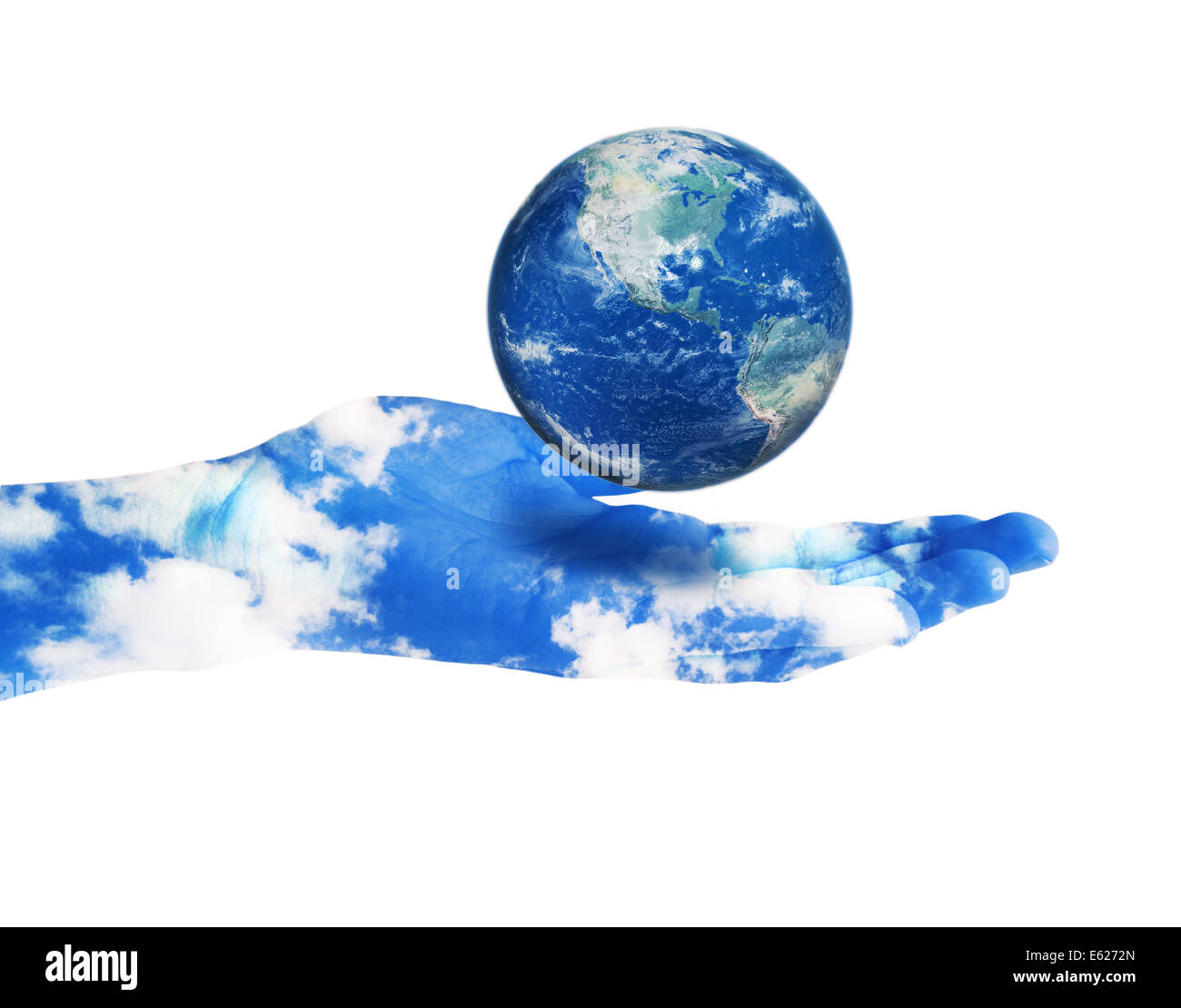 Blue painted background sky Cut Out Stock Images & Pictures - Alamy