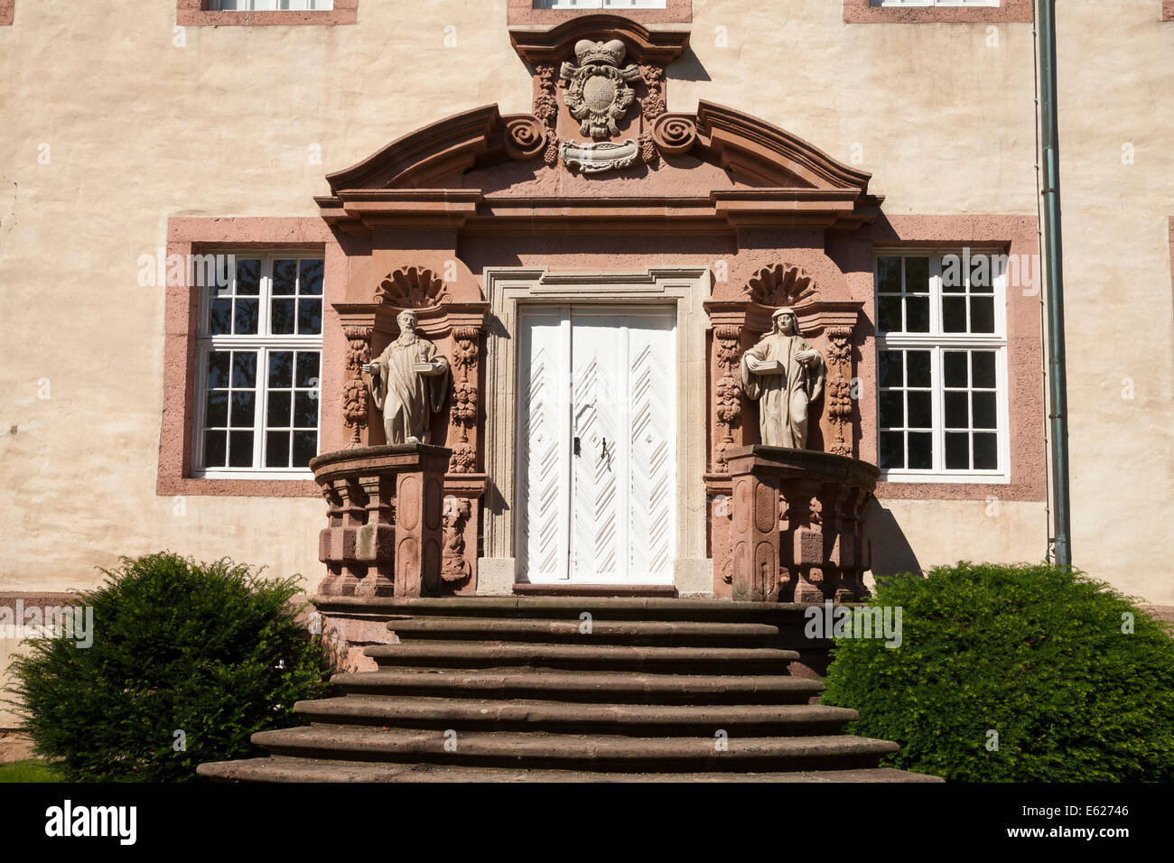 Schloss Corvey Castle and Abbey of Corvey, Höxter, Weser Uplands, North ...