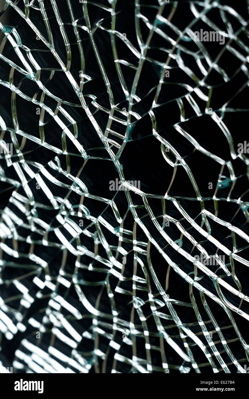 Broken glass window Stock Photo - Alamy