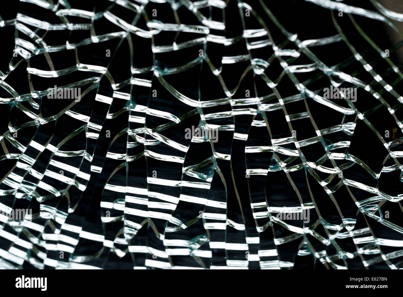 Broken glass window Stock Photo - Alamy