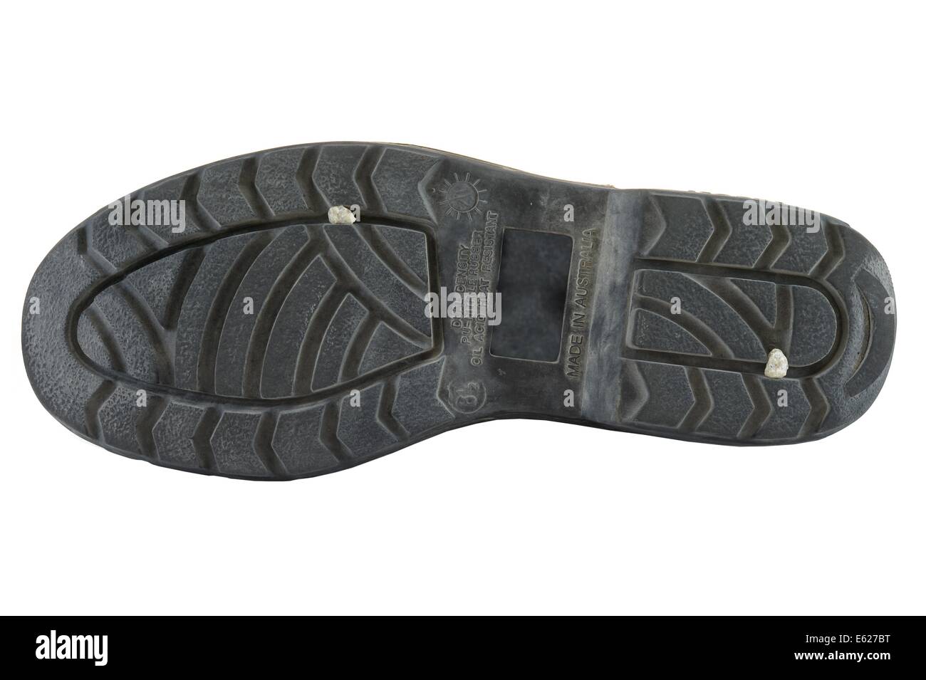 A close up shot of work boots Stock Photo - Alamy