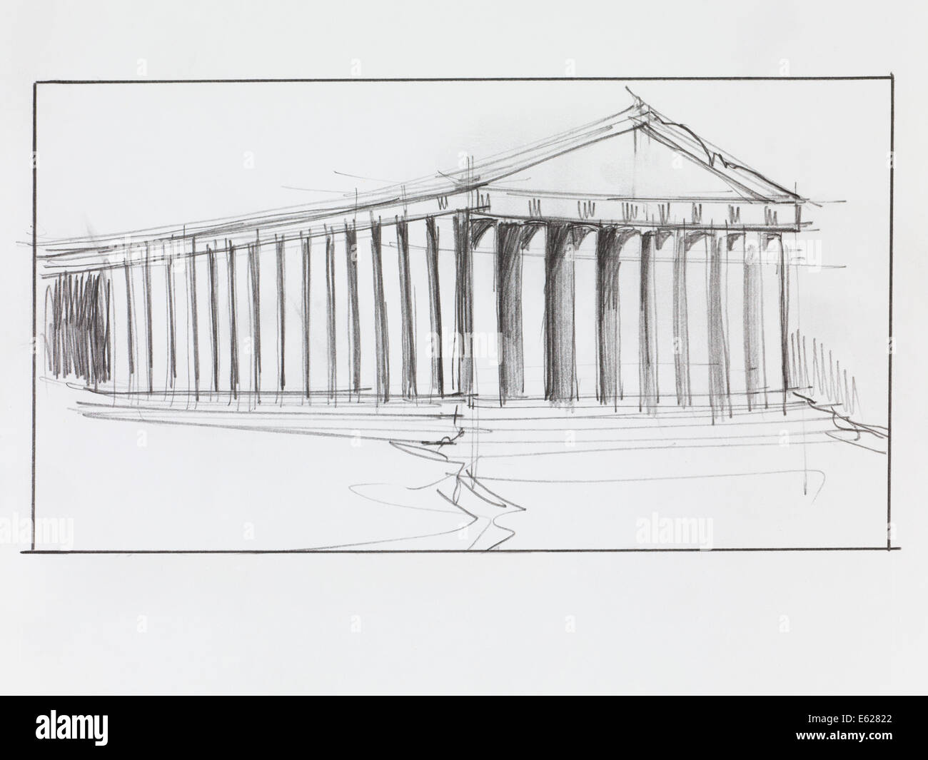 Parthenon Elevation Drawing