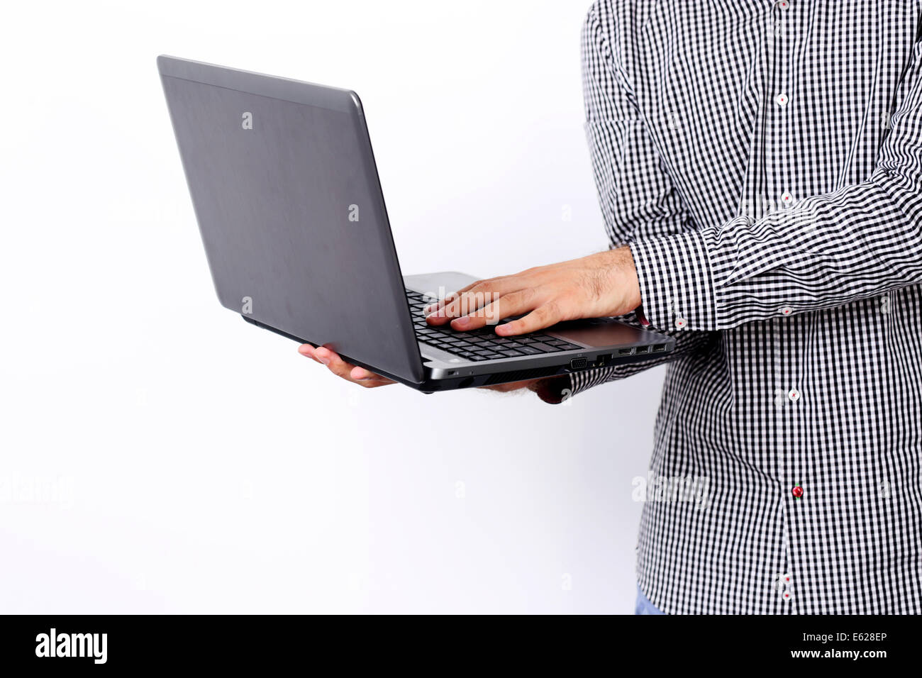 Closeup portrait man using hi-res stock photography and images - Alamy