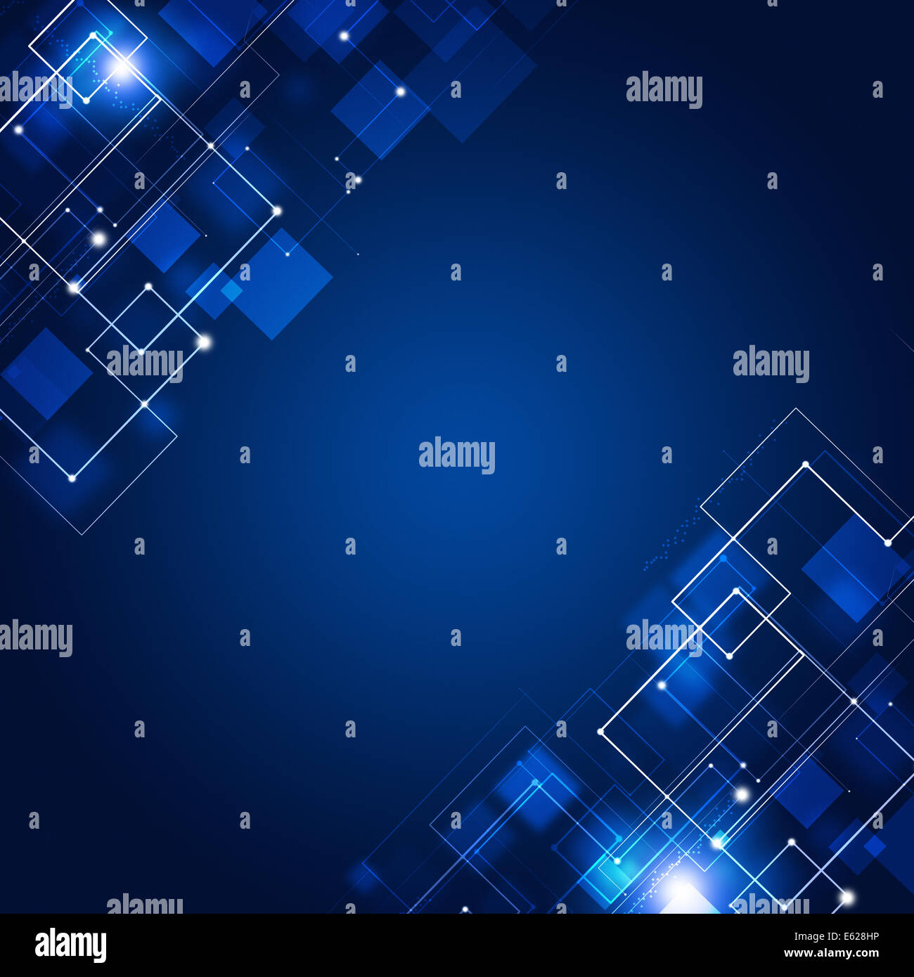 abstract technology and business communications blue background Stock ...